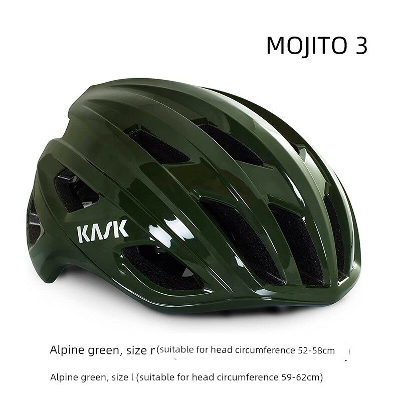 KASK MOJITO3 Аэродинамический велосипедный шлем, размер M, цвет горный зеленый