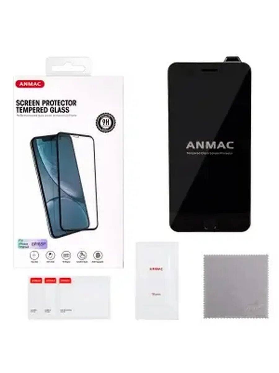 Усиленное 3D стекло для iPhone 6 Plus черное