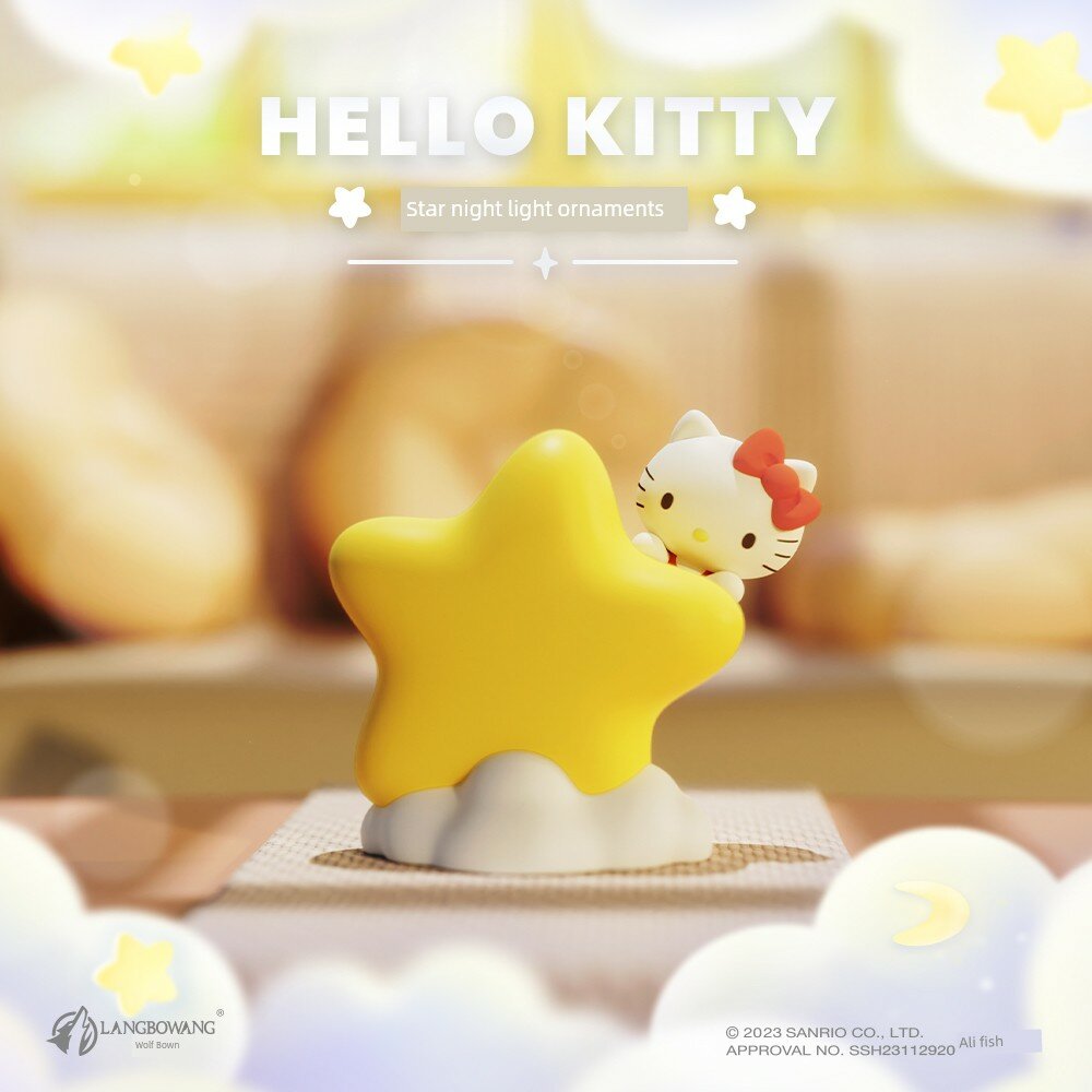 Настольные декоративные светильники Sanrio: звезды и облака, Куроми, Мелоди, Синаморолл (декоративные украшения для