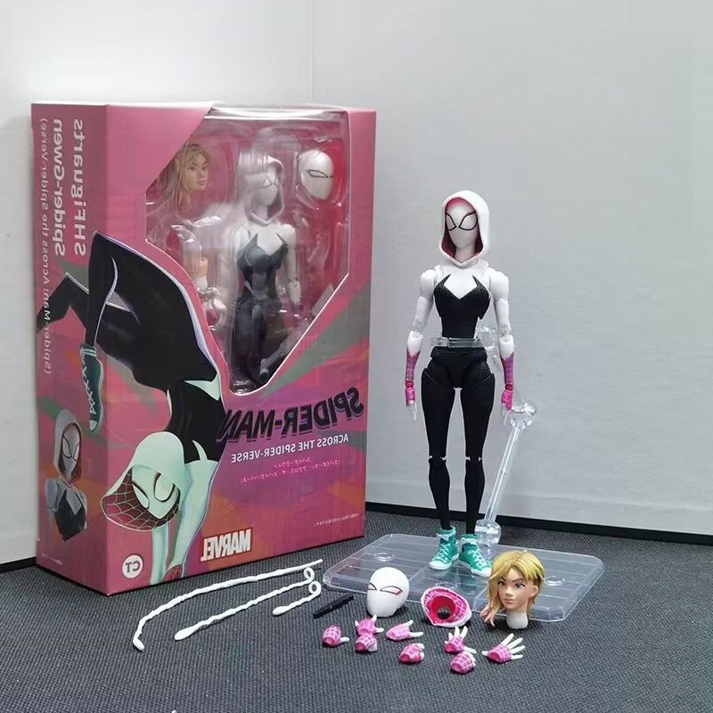 Фигурка аниме Gwen Stacy / Ghost-Spider / Gwendolyn Maxine Stacy фигурки ; коллекционная статуэтка для рабочего стола, украшение для стола, 1 шт. (Высота 15 см)