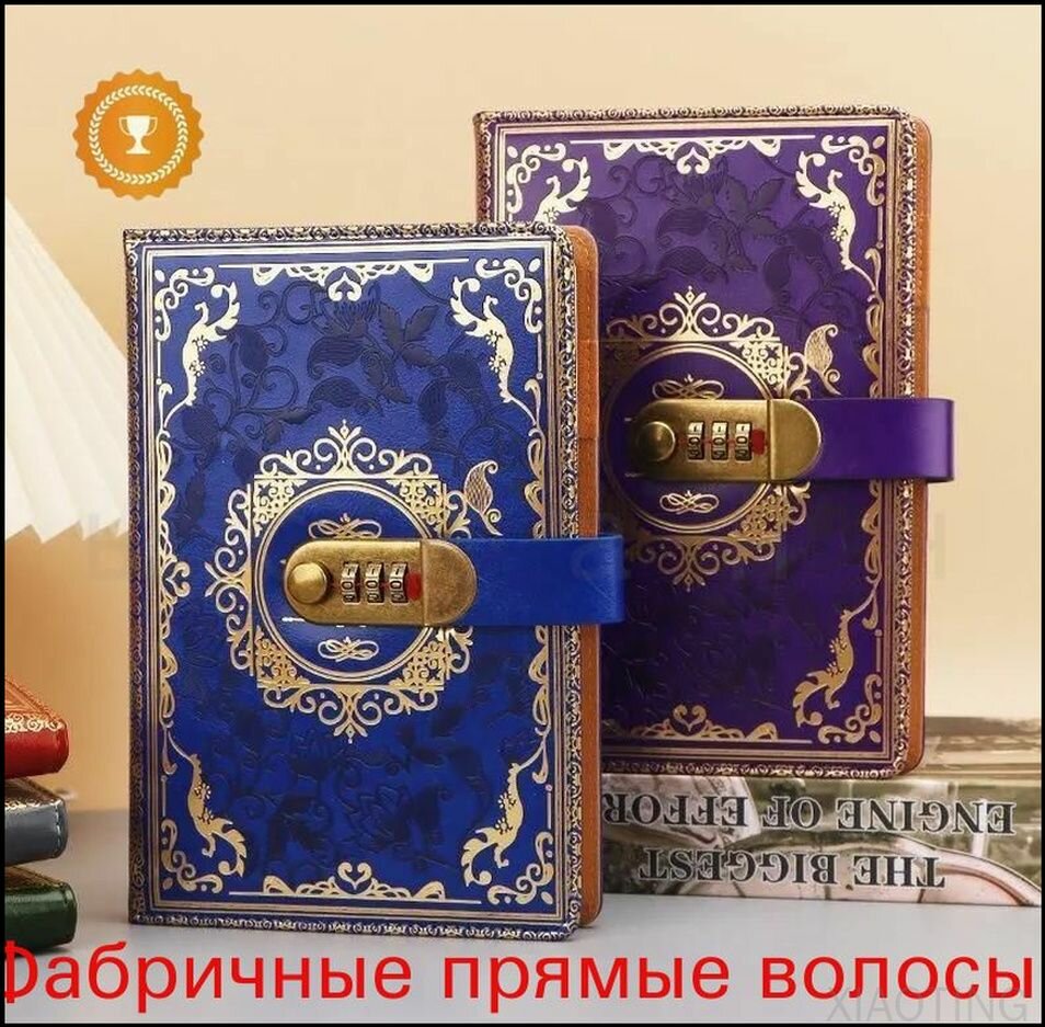 Блокнот A5, 100 листов, линейка, искусственная кожа, зеленый, сшитый переплет, узоры — фото 1