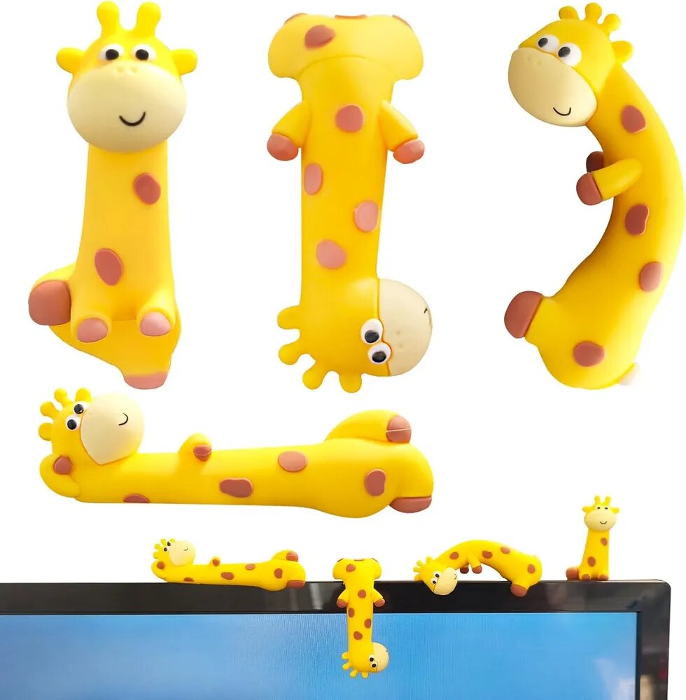 YOUEN Фигурка декоративная Yellow Giraffe, высота 6.5 см, длина 5.8 см