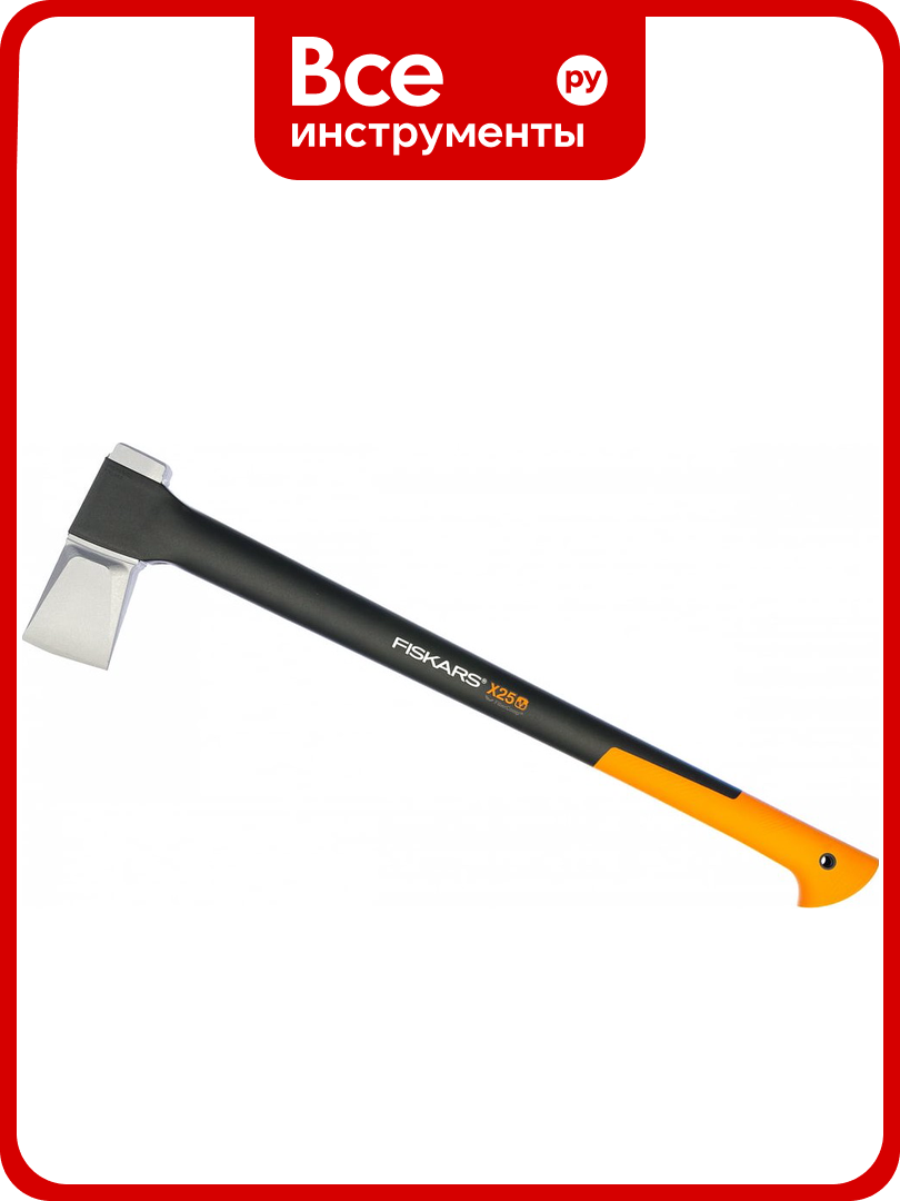 Топор-колун FISKARS X25-XL 1015643 надежной конструкции, кованое лезвие из стали, рукоять