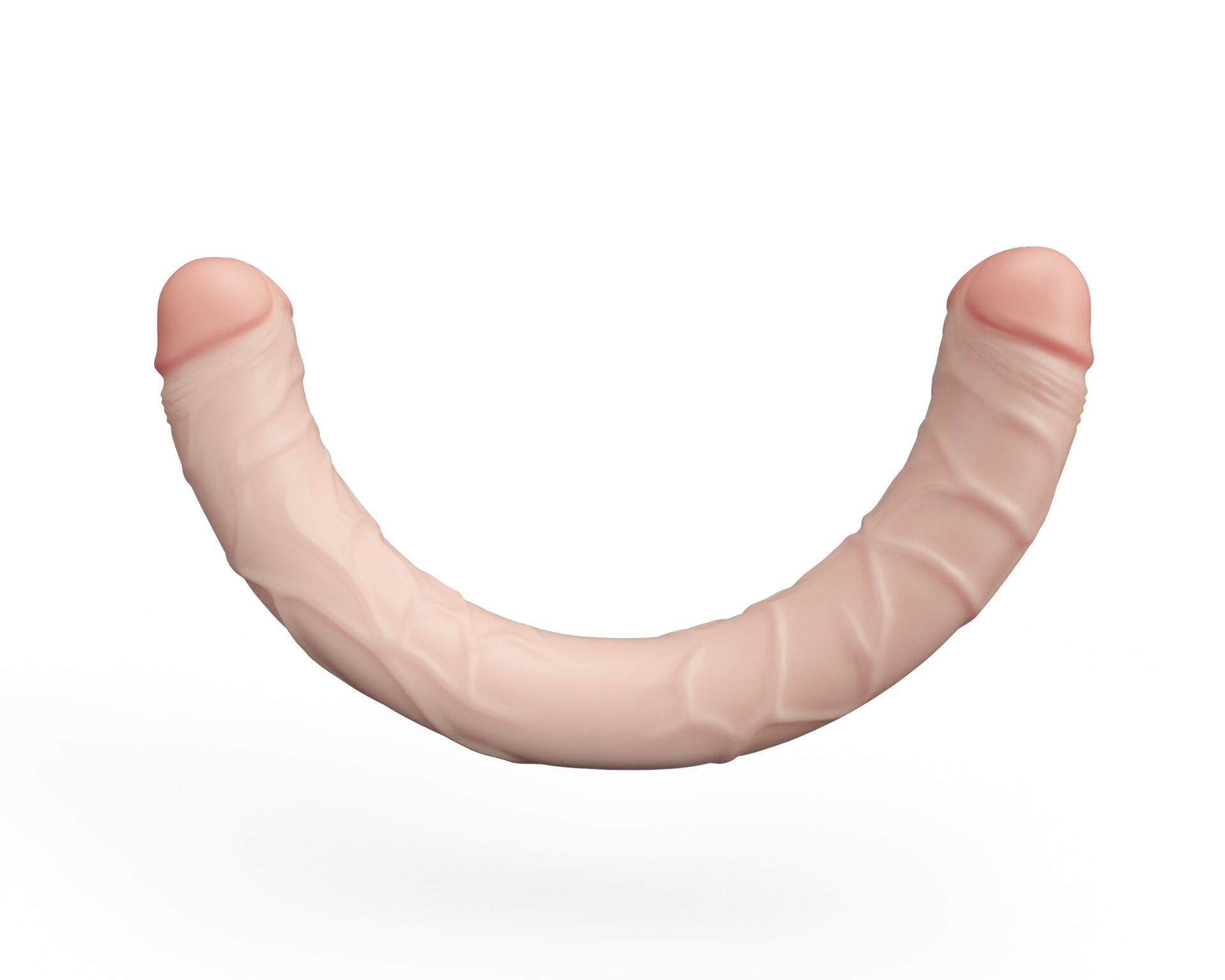 Фаллоимитатор LOVETOY "Monster 1", двусторонний, телесного цвета, ребристый, 56,5см