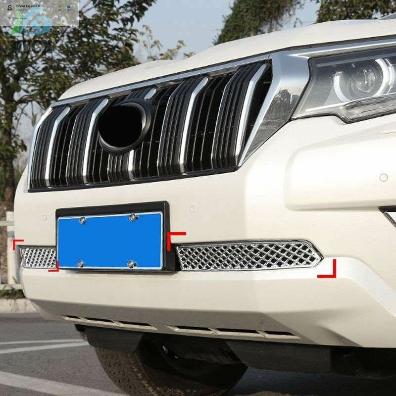 Хромированная передняя нижняя решетка радиатора Накладка для Toyota Prado Land Cruiser Fj150 LC150 2018 2019 2020 2021 Стайлинг автомобилей