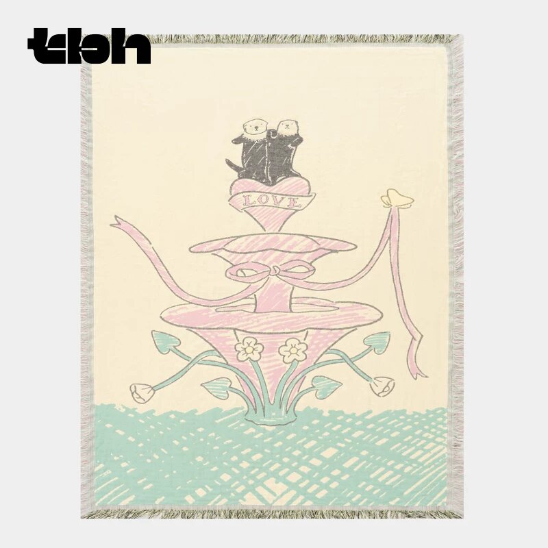Плед из тканого хлопка tbh Beast Style Home Urban Beast для гостиной, дивана, офиса, для сна Плед из хлопка "Городской