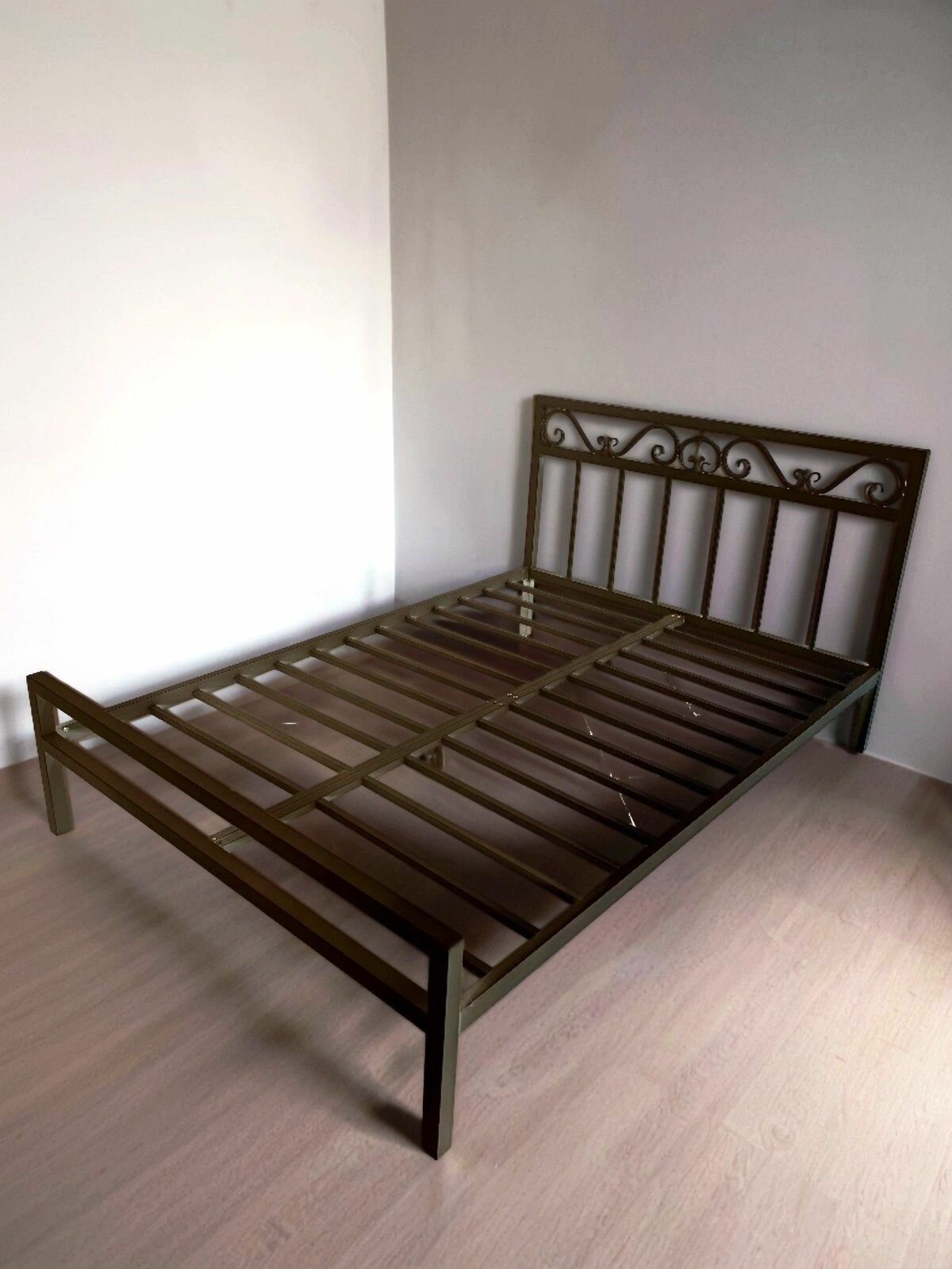 Кровать LOFT Mebel "Мира", металлическая, ортопедическая, 120x190 см, черная — фото 1