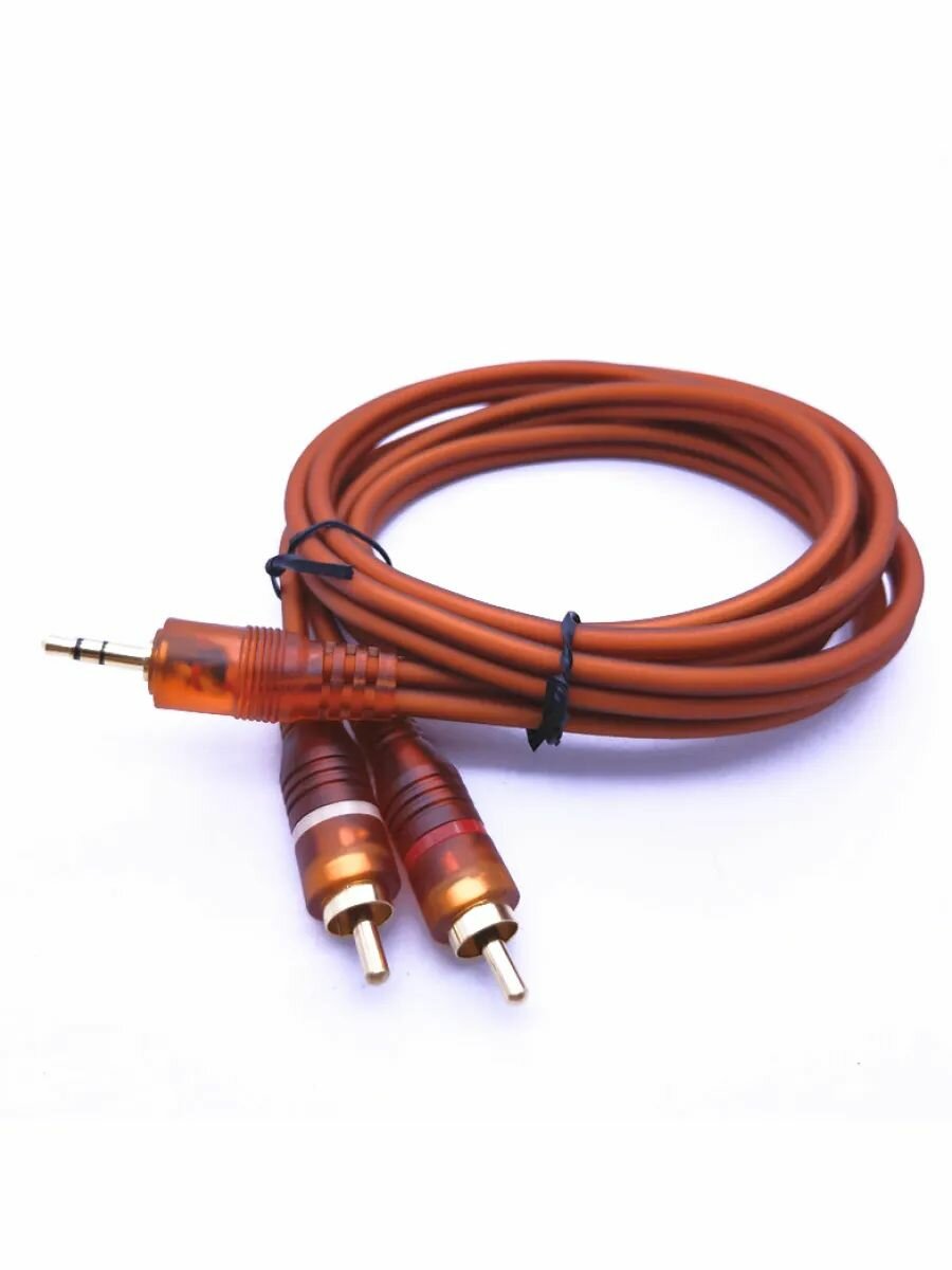 ExpertLand Аудиокабель 3.5 мм/RCA, 1.5 м, красный, серебристый