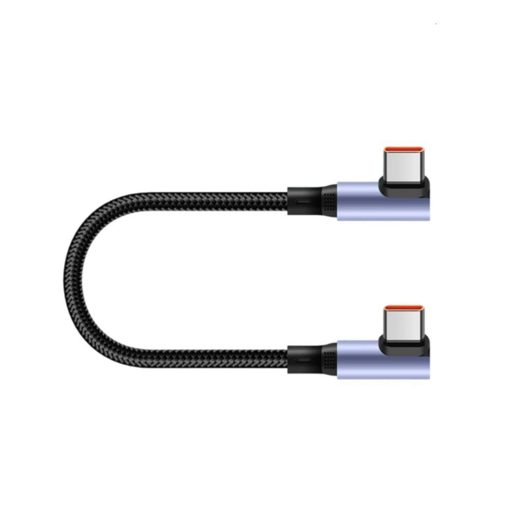 Кабель USB-C с угловыми разъёмами, 0.3m - Тип изгиба - Тип изгиба