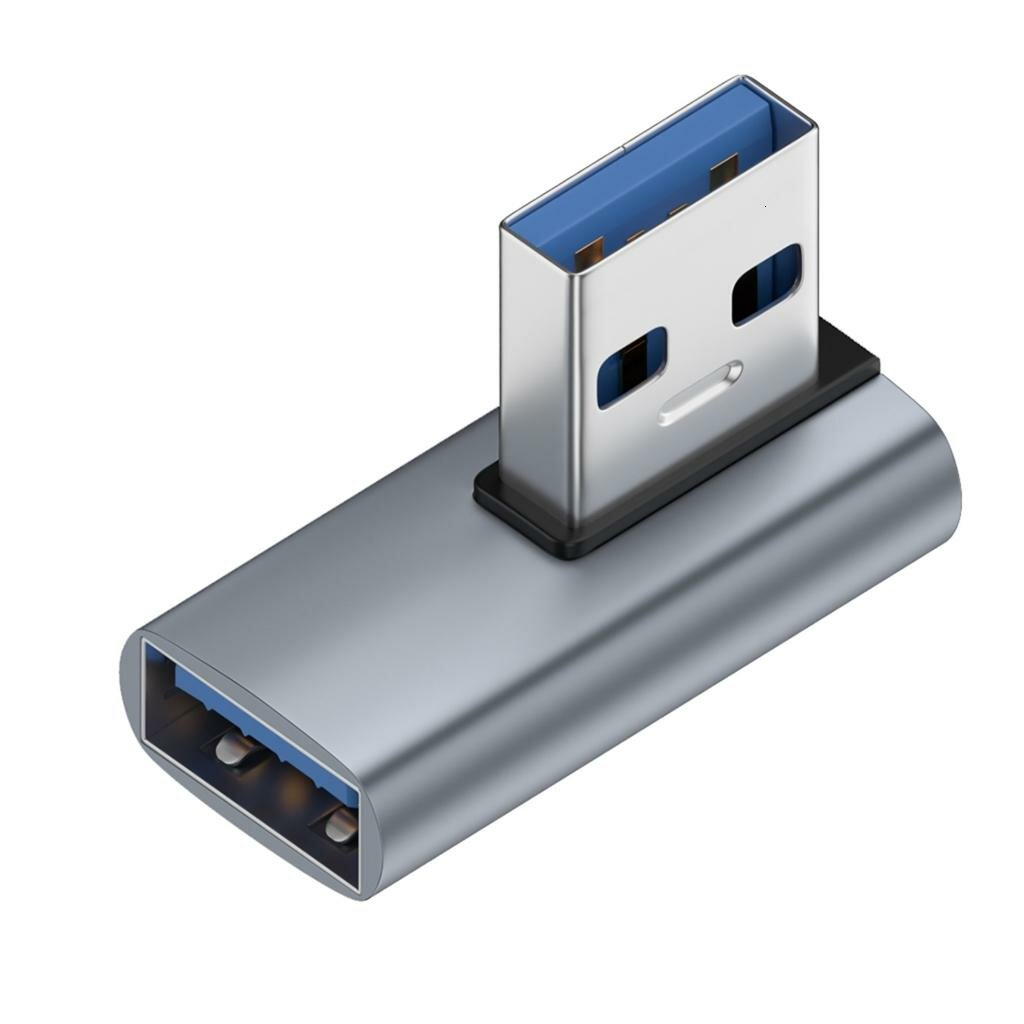 Угловой переходник USB 3.0 тип A, Средняя изогнутая передняя часть