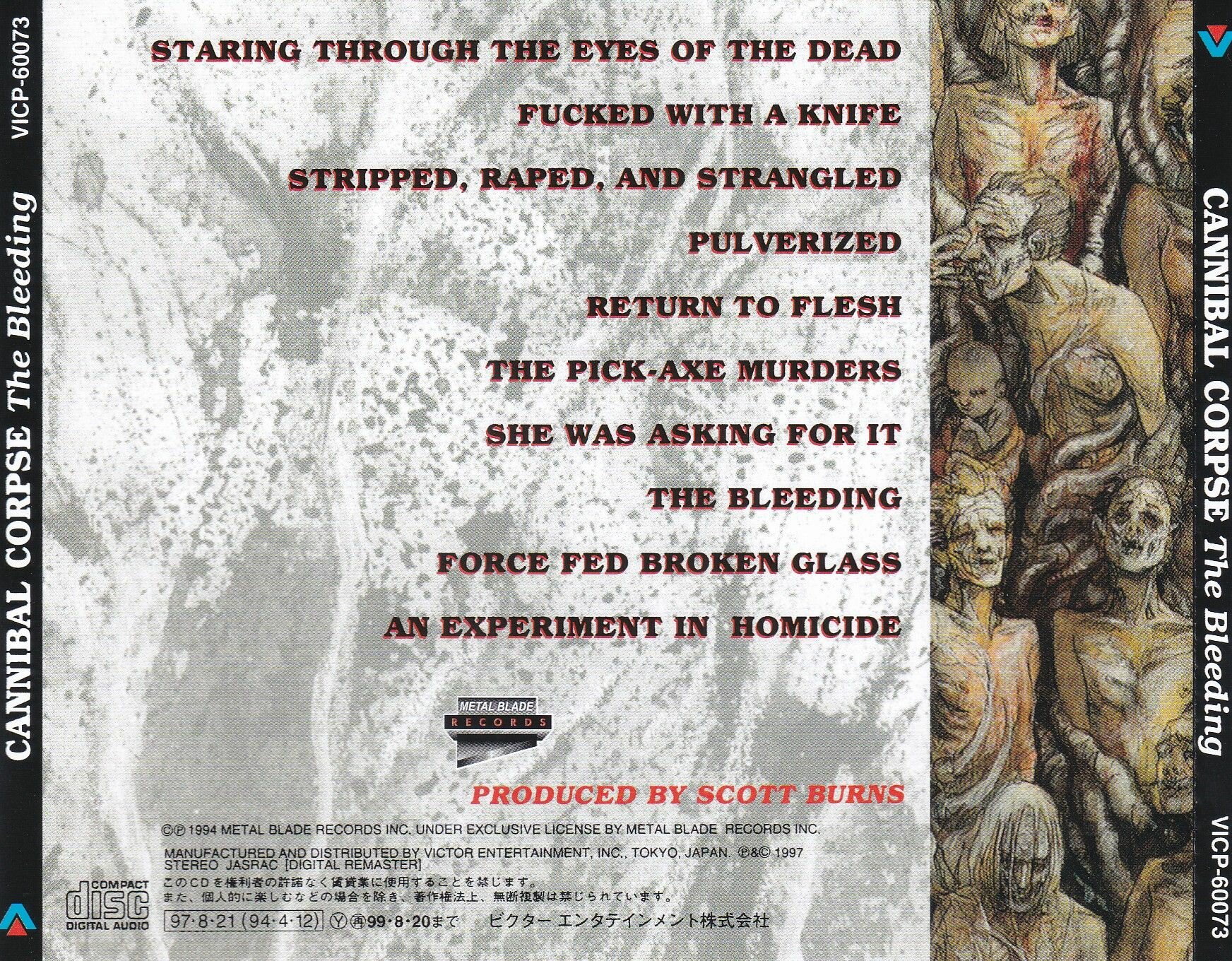 Cannibal Corpse - The Bleeding, 1994, 8-page, CD-Аудио — фото 1