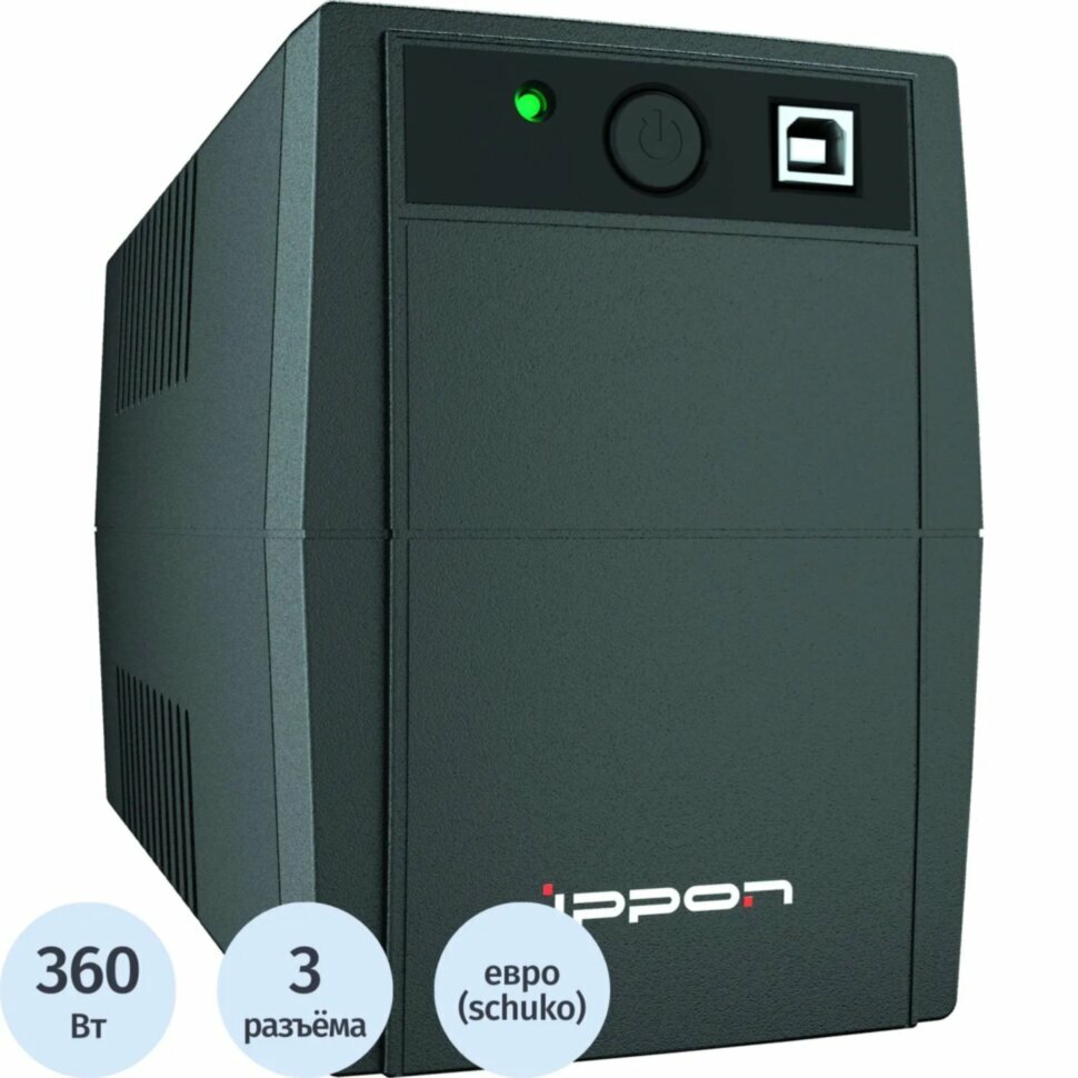 ИБП IPPON UPS Back Basic 650S Euro 1373874, 1637290