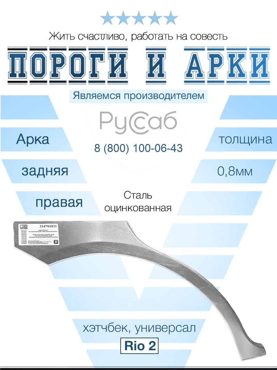 Арка правая для Kia Rio 2005-2011 хэтчбек/универсал