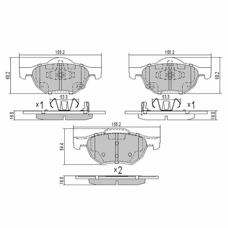 Колодки тормозные спереди SAT ST-45022-SEA-E01 Honda Accord 02-20