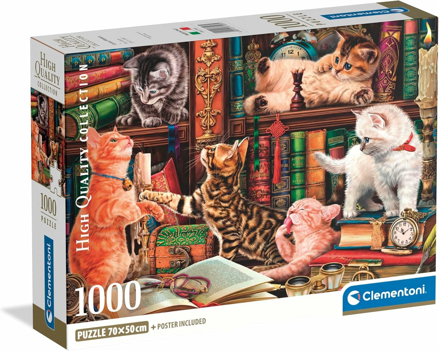 Пазл для взрослых Clementoni 1000 деталей, элементов: Любопытные усы