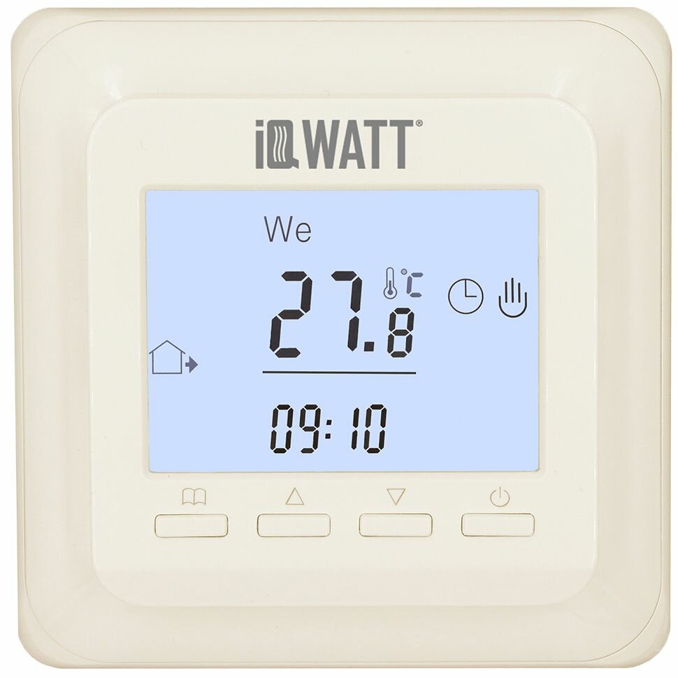 Терморегулятор IQ THERMOSTAT P (Ivory) электронный программируемый слон. кость