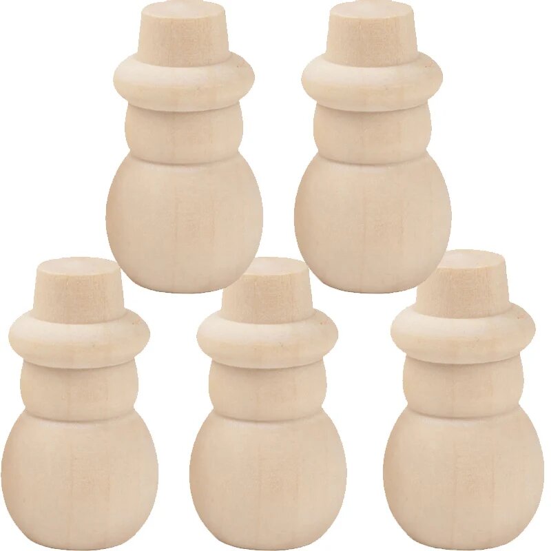 Набор из 5 деревянных кукол-колышек Preschool Rainbow 5PCS Snowman