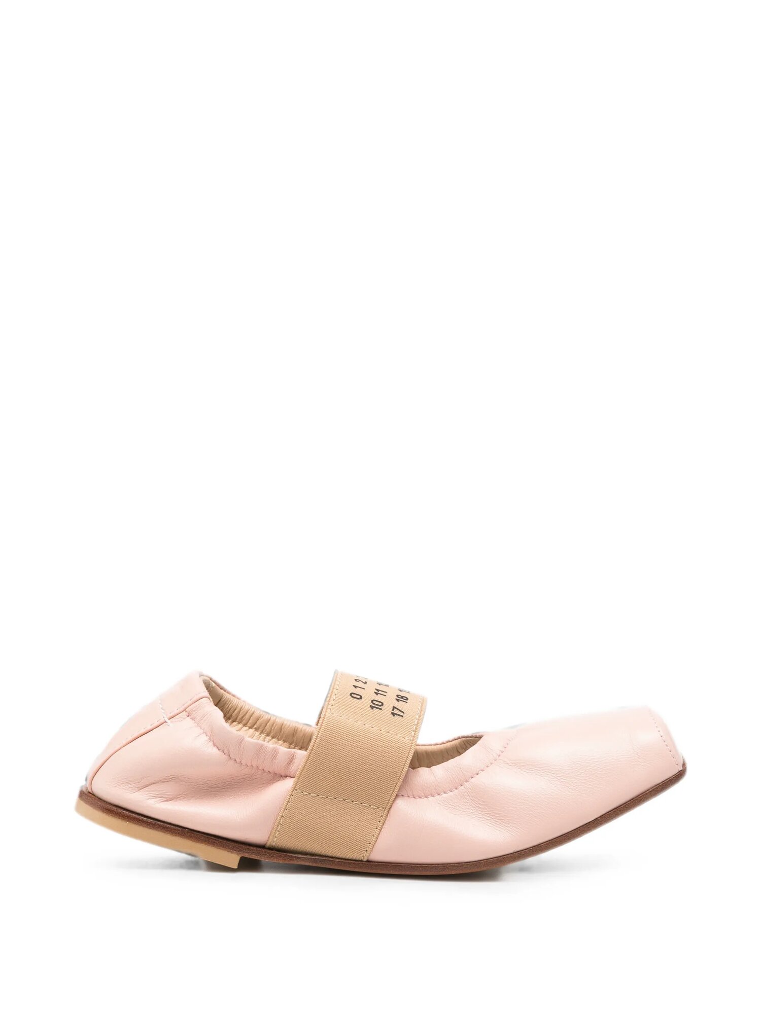 Балетки Logo-print square-toe ballet flats
