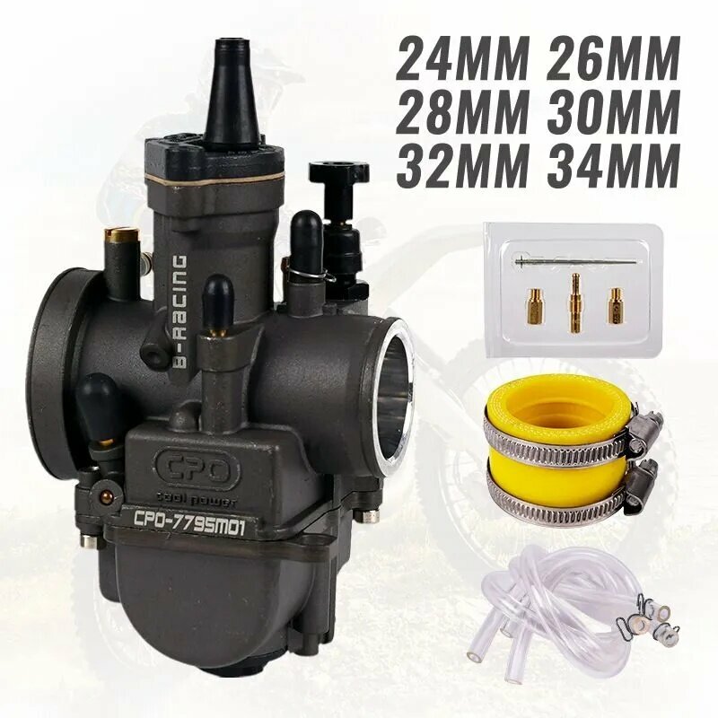 Карбюратор CPO-B PWK34 (34 мм) для мотоцикла. Экстремальный карбюратор для гоночного тюнинга