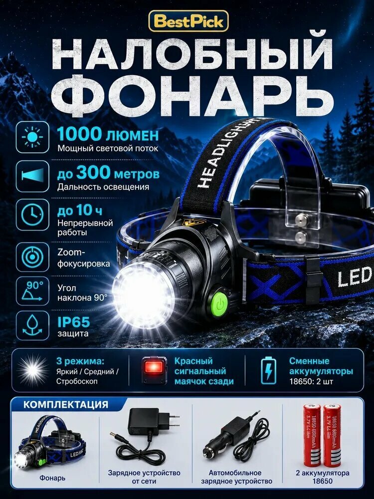 SimpleShop Налобный фонарь