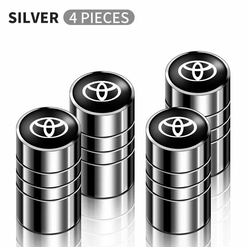 Алюминиевые колпачки на ниппели колесных дисков для Toyota Corolla, Fortuner, Sequoia, Auris, Avensis, YARIS, Vios, Celica, 86, Rav4, 4Runner, C-HR