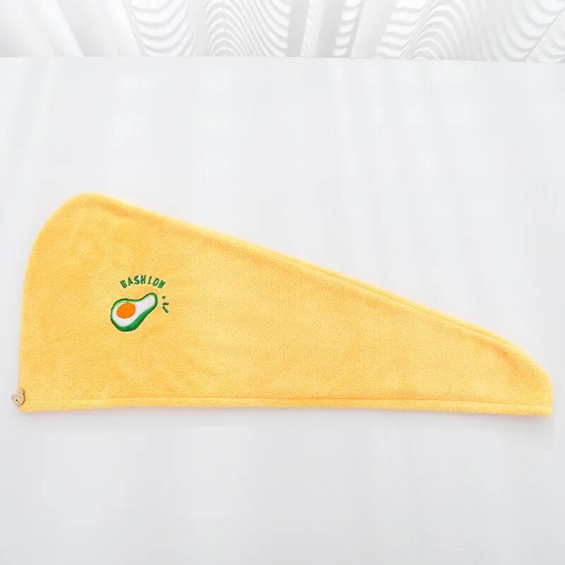 Женские микрофибровые шапки для душа Желтый, yellow