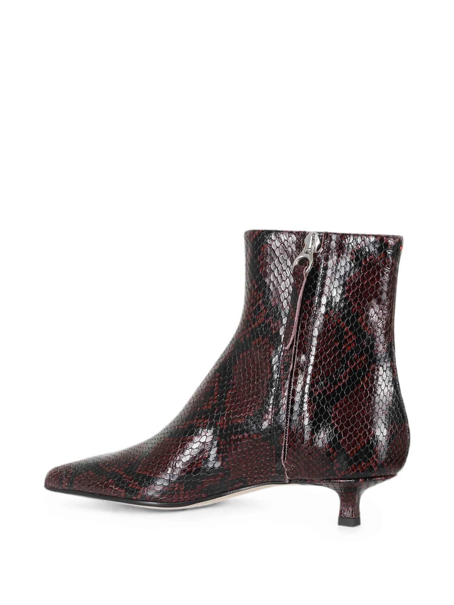 Ботинки Aeyde Snakeskin-effect pointed-toe ankle boots, размер 37 — фото 1