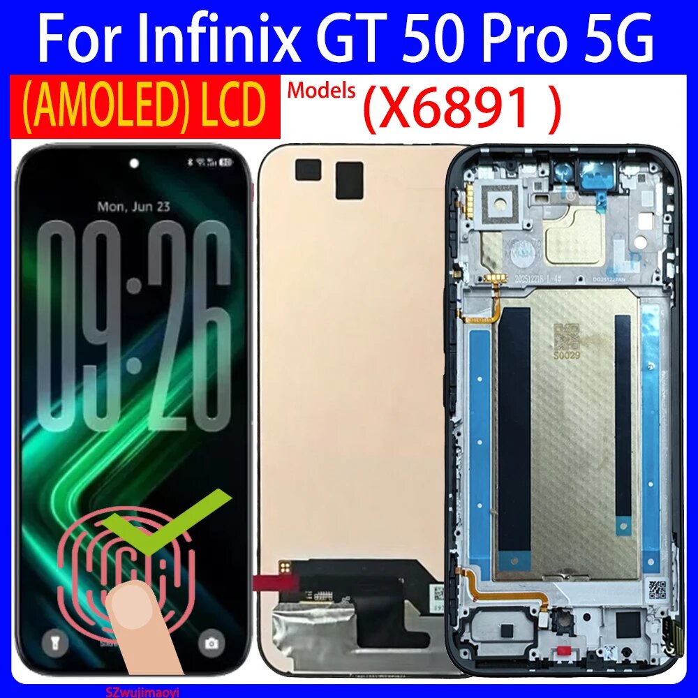 Оригинальный AMOLED-дисплей для Infinix GT 50 Pro 5G LCD X6891, сенсорный экран, дигитайзер, сборка для Infinix GT50 Pro LCD