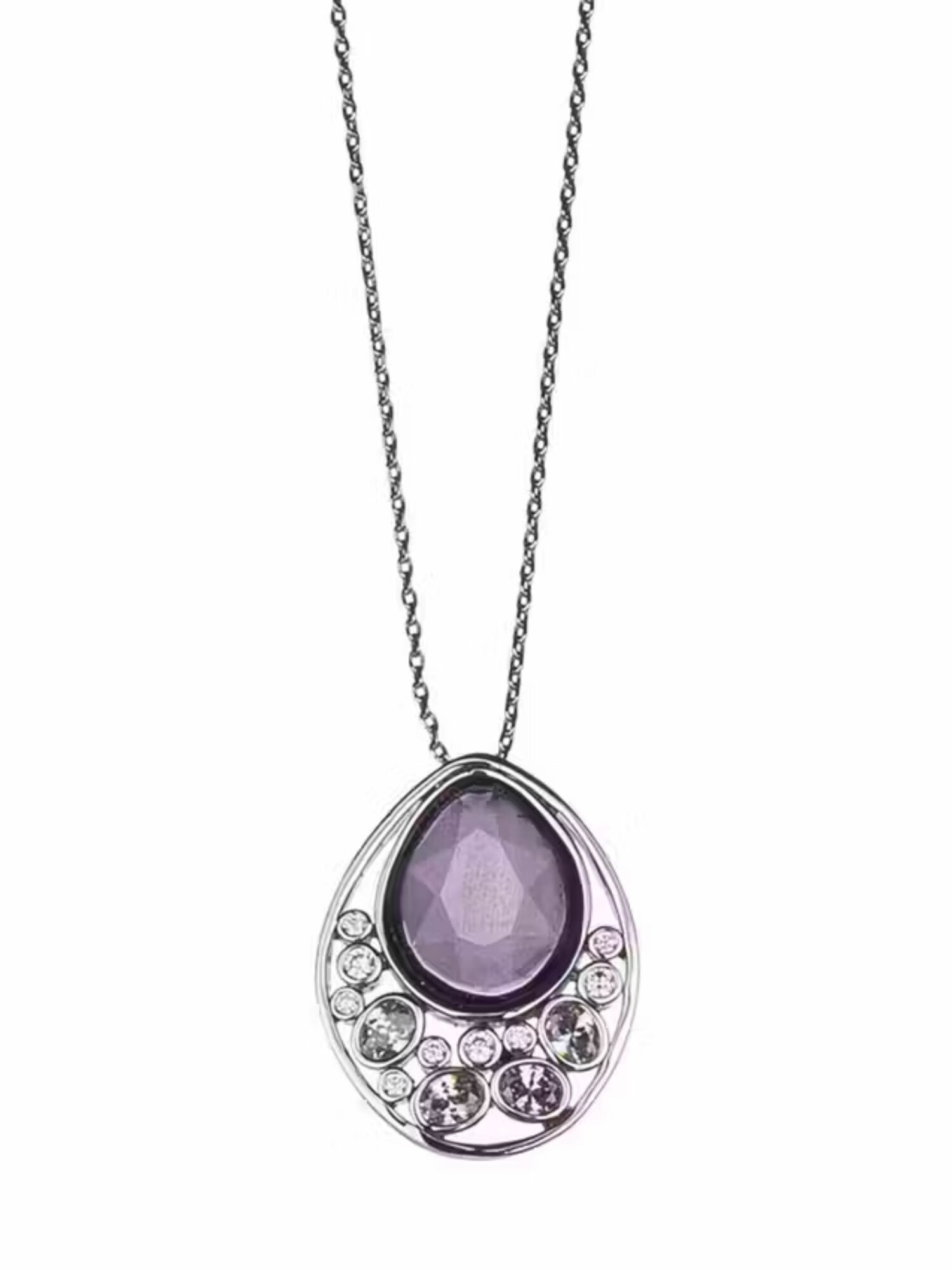 Колье, стекло, кристаллы Swarovski