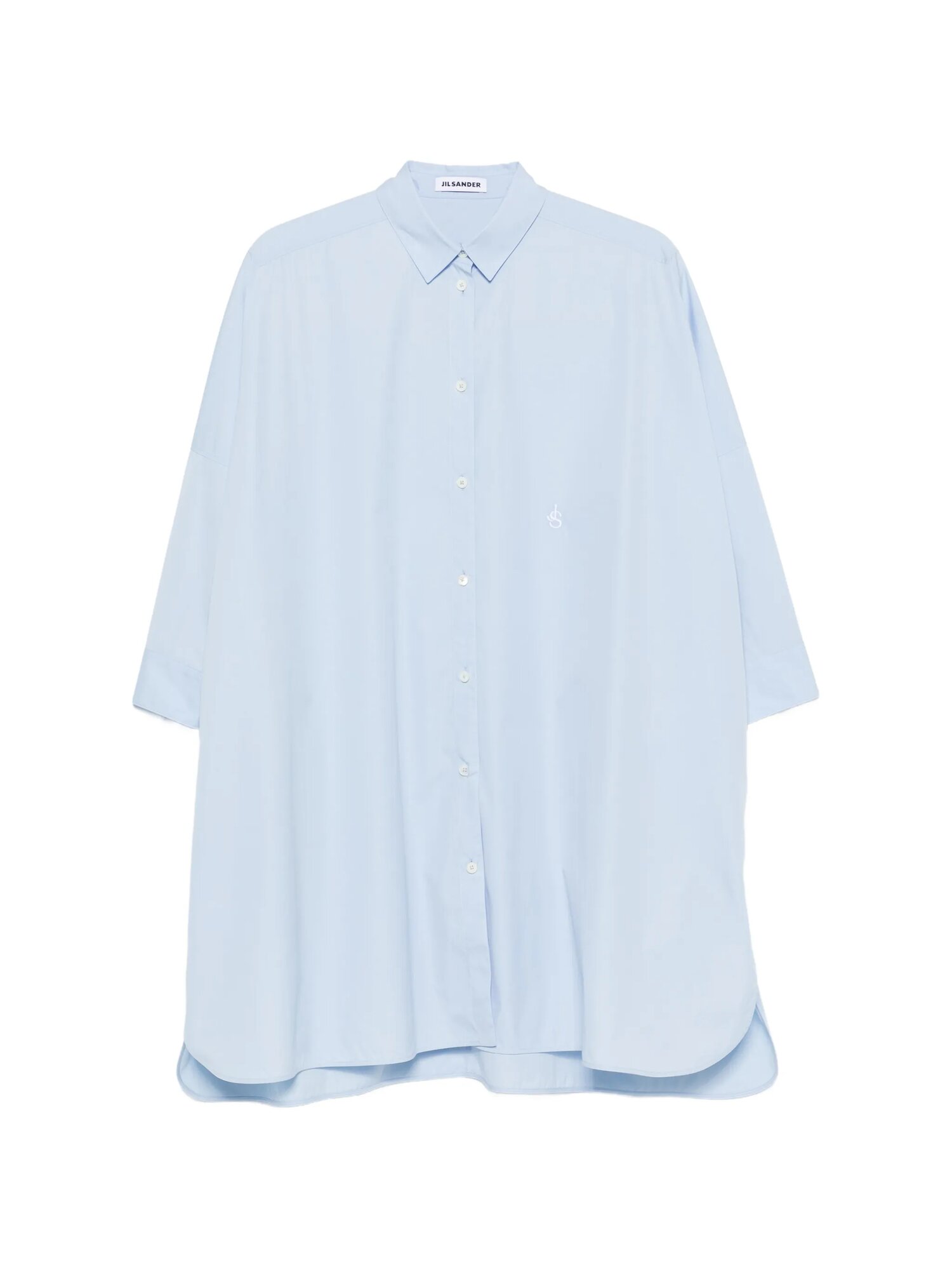 Рубашка Jil Sander Oversized curved-hem shirt