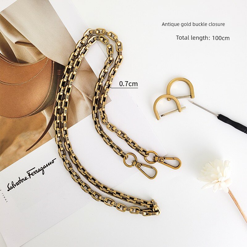 Dior CD Chain с застежкой-застежкой, 100 см общая длина, заменяемая деталь для сумок