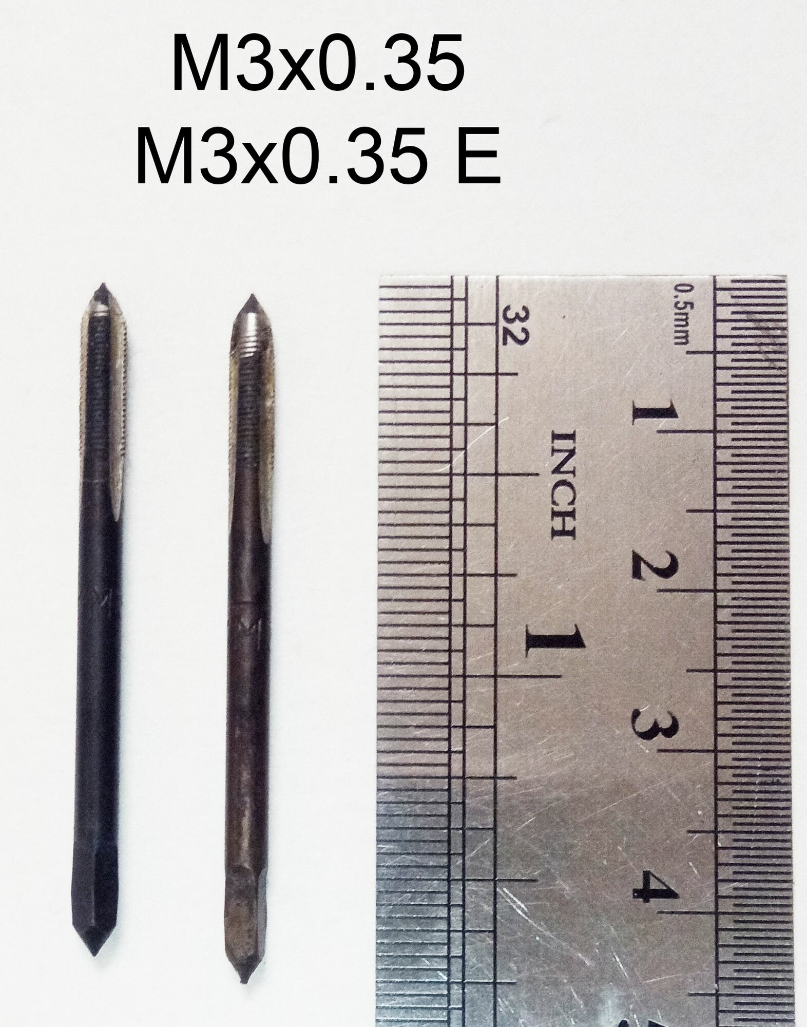 Метчик ручной М3х0,35 комплект (2 шт)