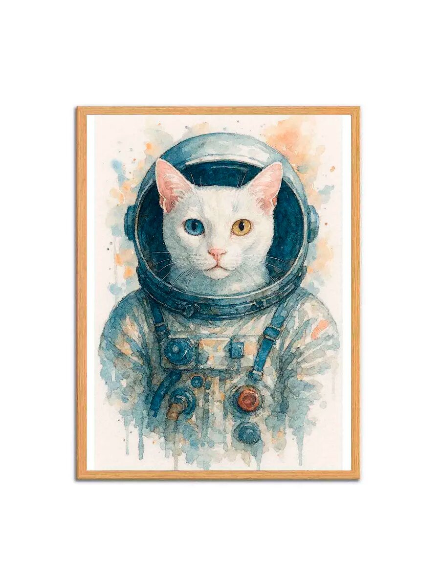 Кошка Као Мани, Астронавт, Плакат 30x42см