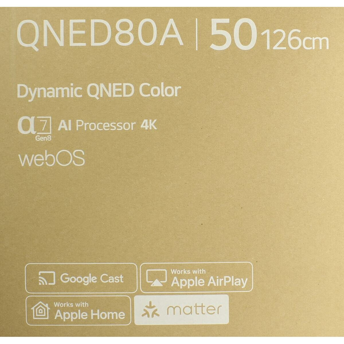 50" QNED ЖК телевизор LG 50QNED80A6A (3840x2160, HDMI, LAN, WiFi, BT, USB, DVB-T2, SmartTV) — фото 1