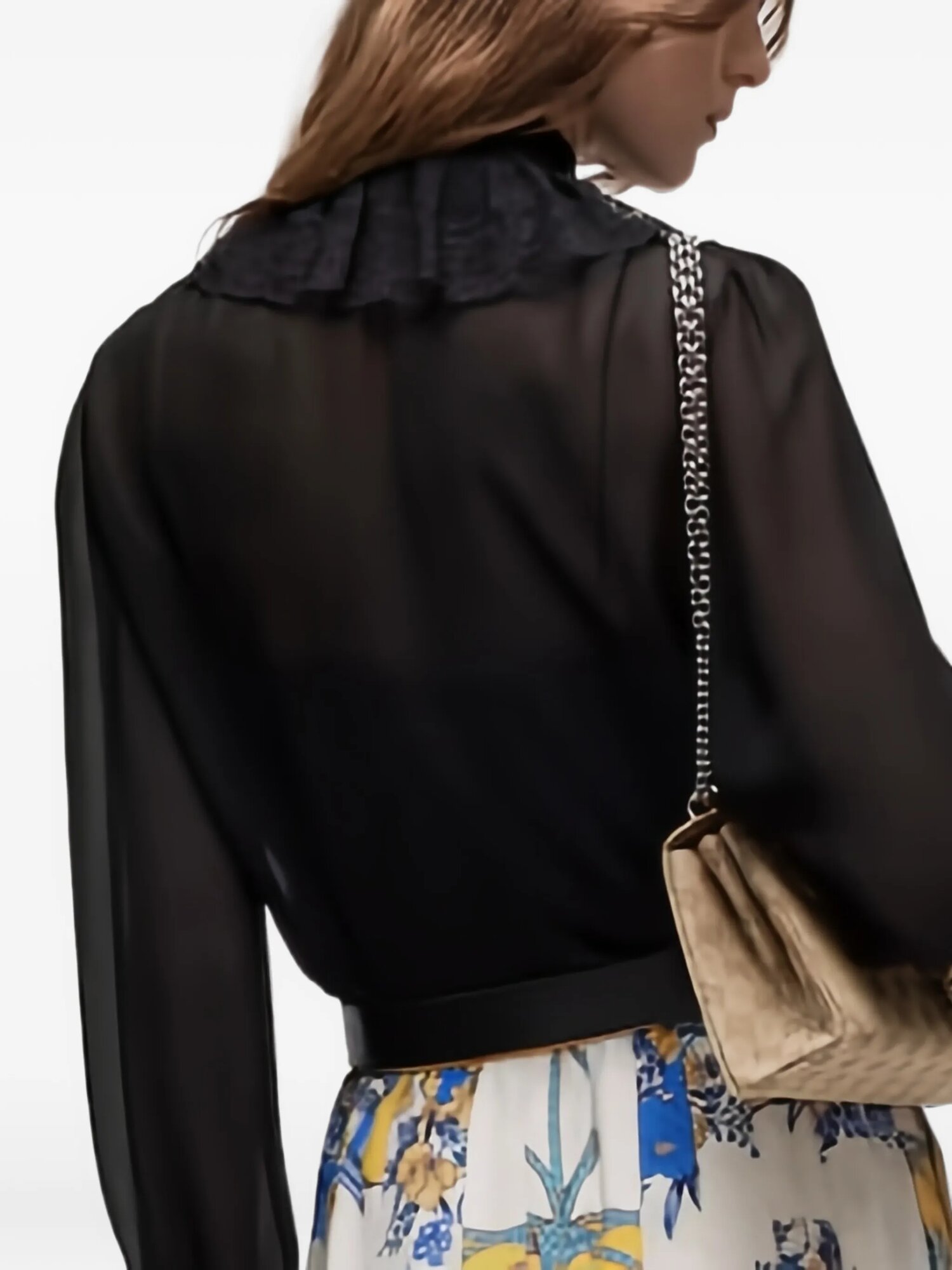 Рубашка GUCCI Light silk georgette shirt, размер 42 — фото 1
