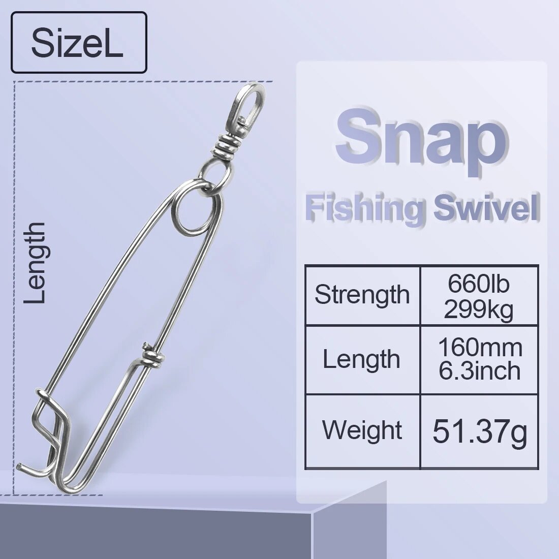 Рыболовный длинный зажим FishTrip для ловли тунца, зажим для акулы, сверхпрочный рыболовный Вертлюг, аксессуары для подводной охоты