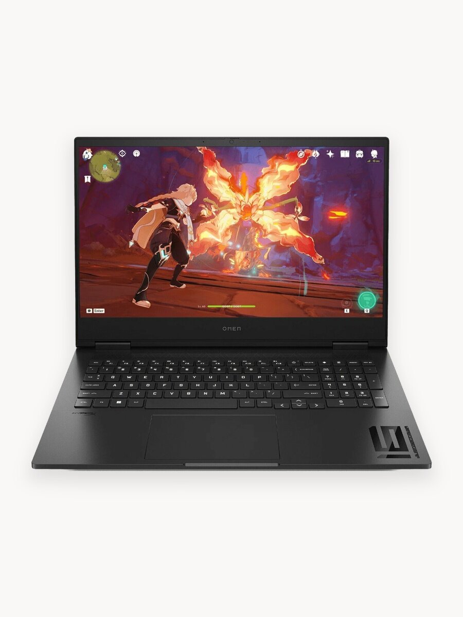 16" Игровой ноутбук HP Omen 16, 2560х1600 IPS 240Гц, Intel Core i9-14900HX (5.8 ГГц), RAM 16 ГБ DDR5, SSD 2048 ГБ, NVIDIA GeForce RTX 5060 (8ГБ), Windows 11 Pro + MS Office Pro, Черный, Русская раскладка