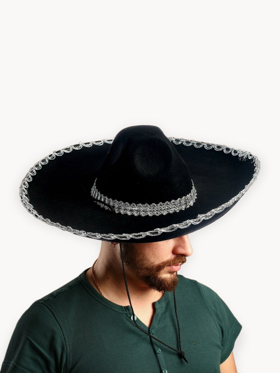 Карнавальная шляпа Страна Карнавалия "Сомбреро", фетр, цвет чёрный