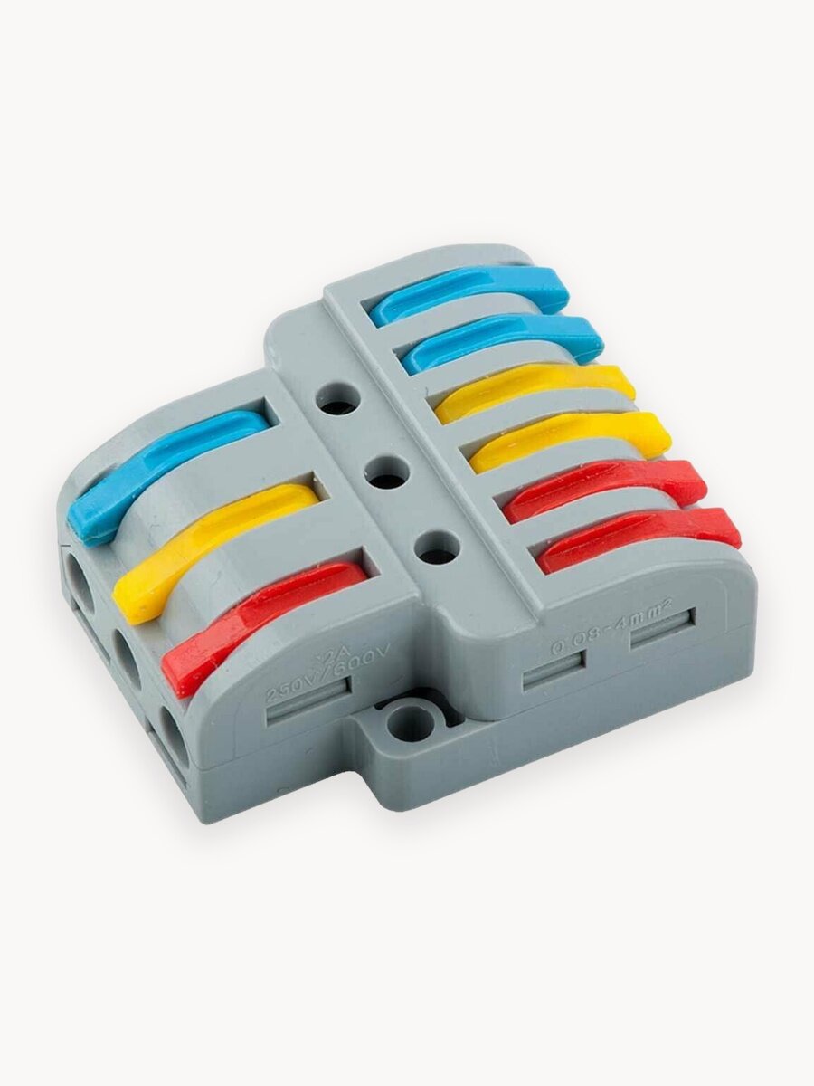 Клемма монтажная, универсальная монтажная, 3х6 провода, 800497