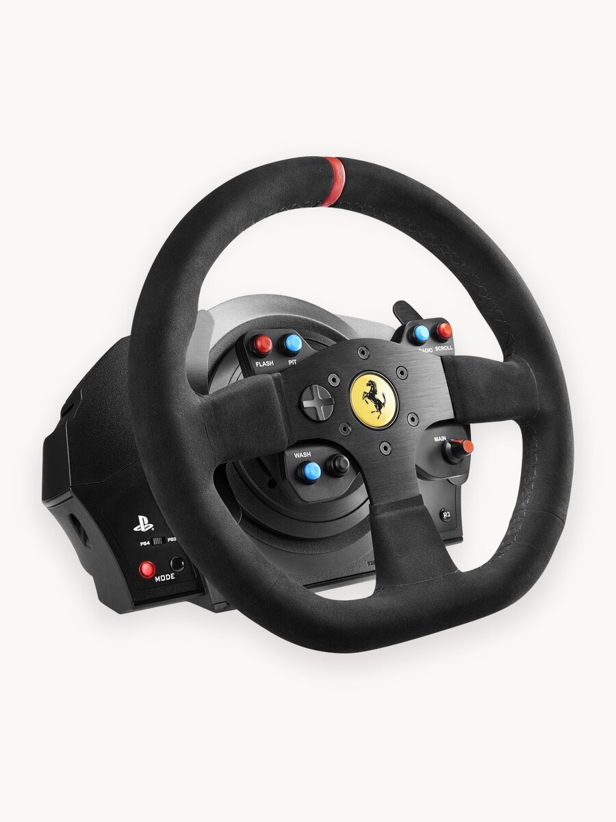 Руль игровой Thrustmaster T300 Ferrari Integral Rw Alcantara ed eu (4/3), черный. Товар уцененный