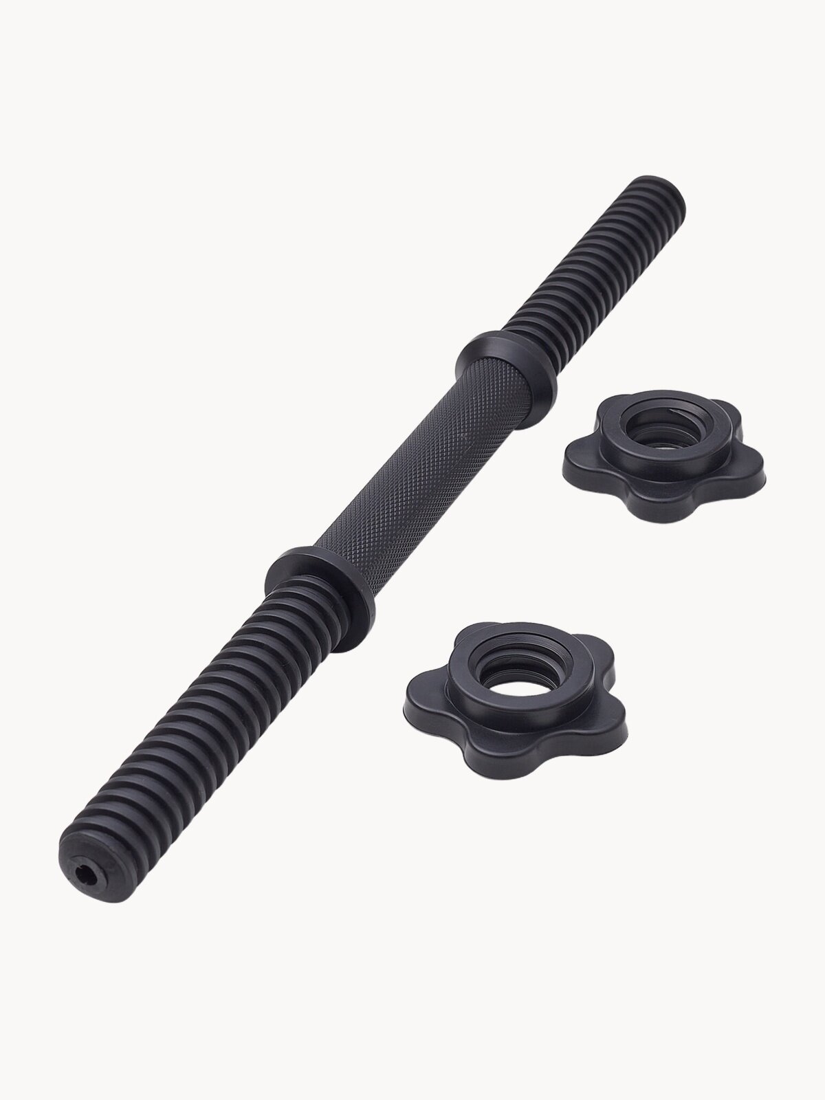 Гриф гантельный BASEFIT BB-106 d=25 мм, пластиковый, с пластиковыми замками, 40 см