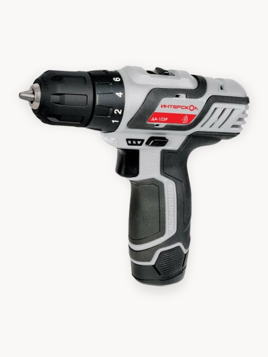 Дрель-шуруповёрт Интерскол ДА-12ЭР, 12В, 2 аккумулятора, быстрозажимной патрон