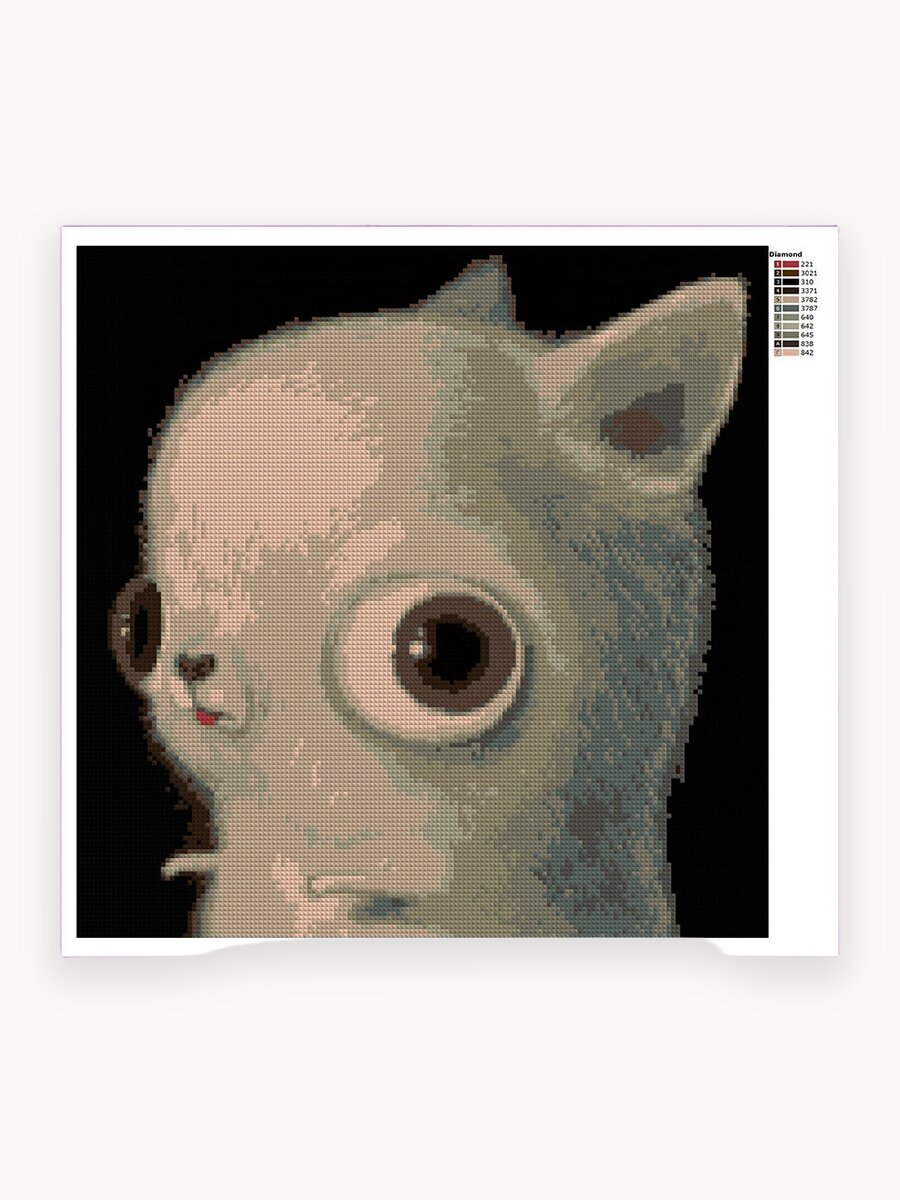 Алмазная мозаика без подрамника - вышивка Maybe doggie 40 х 40 см