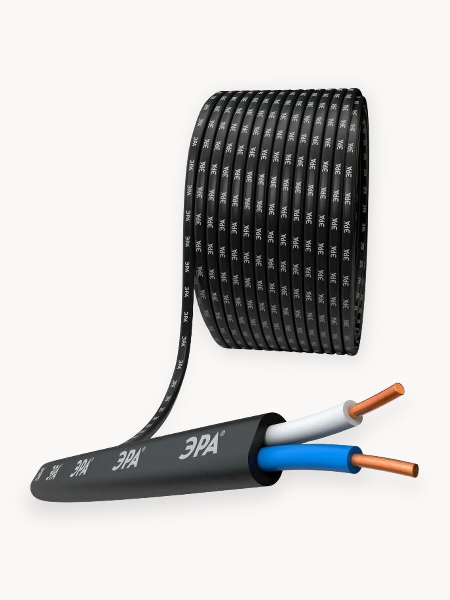 Силовой кабель ВВГ-Пнг(А)-LS 2х2,5 мм2, ГОСТ, 20м, ЭРА