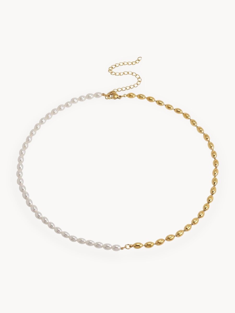 Колье, жемчуг пресноводный культивированный, жемчуг барочный, жемчуг культивированный, жемчуг пресноводный