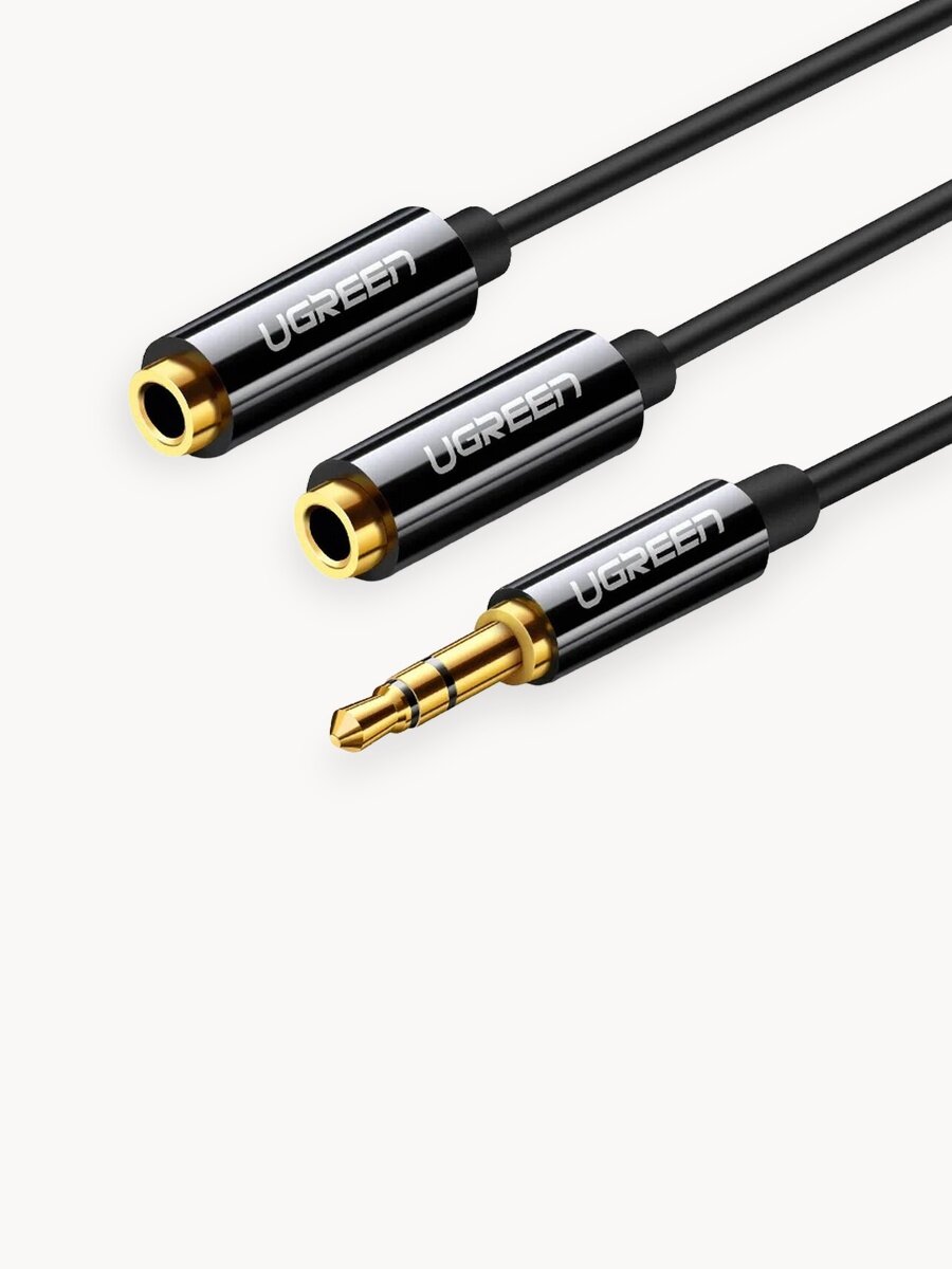 Кабель-сплиттер UGREEN AV134 (20816) 3.5mm Stereo Audio Splitter Cable. Цвет: черный