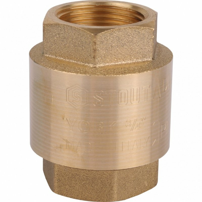 Клапан обратный STOUT 3/4" (пластиковое седло) пружинный