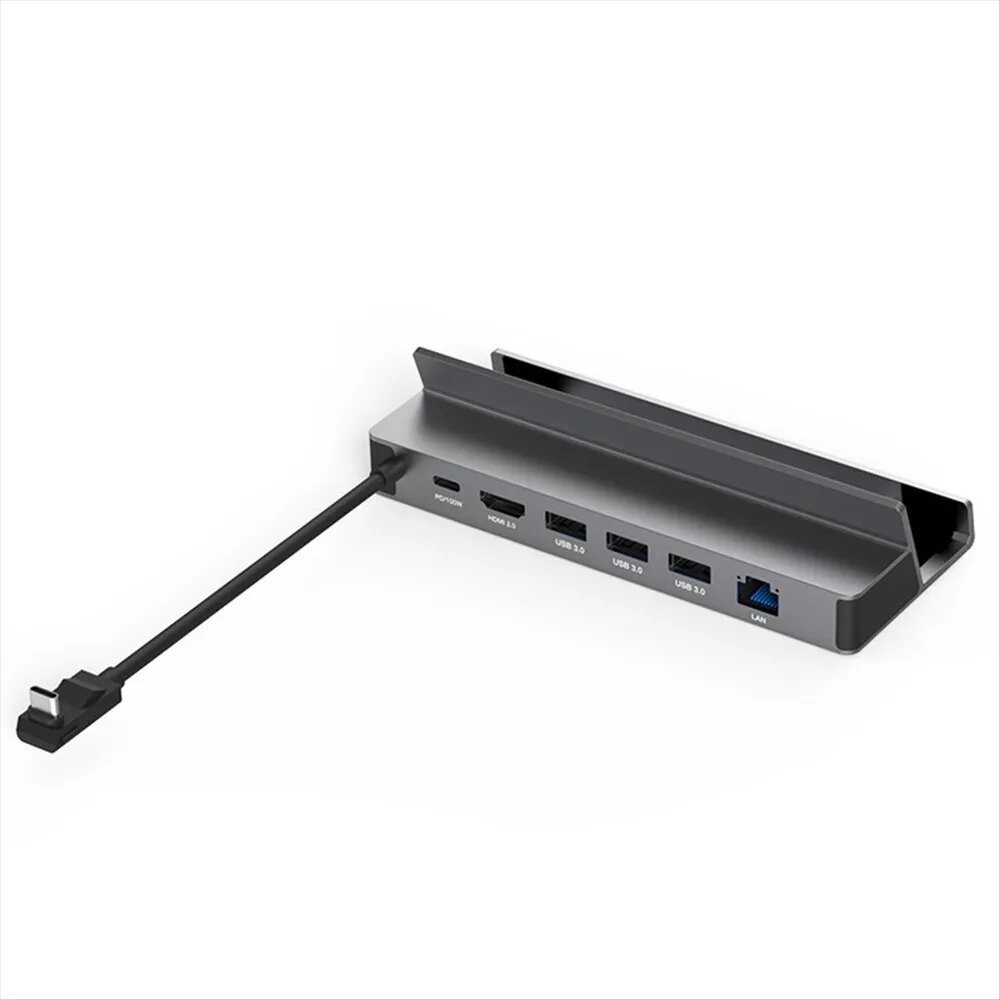 Док-станция 6-в-1 USB-C для Steam Deck 4K 60 Гц RJ45 PD100W