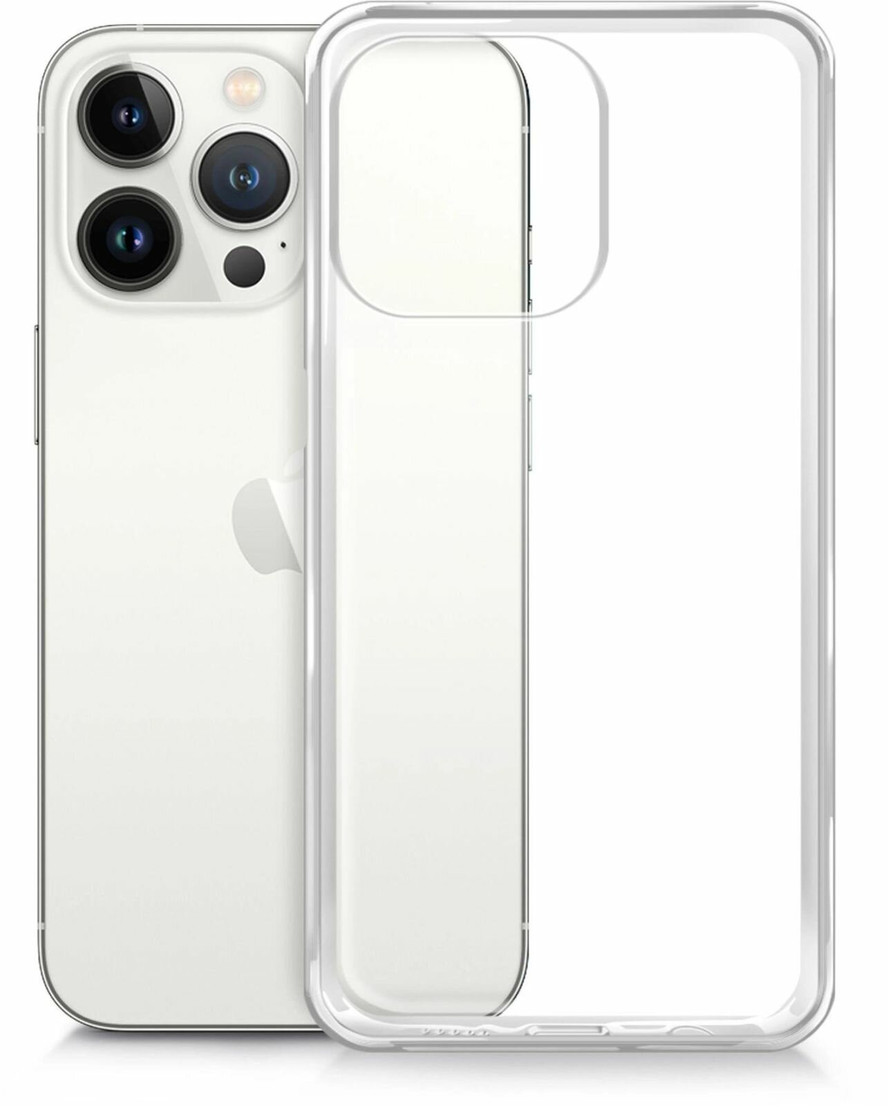 Чехол клип-кейс Borasco для Apple iPhone 13 Pro, прозрачный (40438)