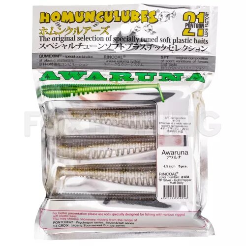 Силиконовая приманка Pontoon 21 Awaruna 4.5 №434 11см. 5шт.